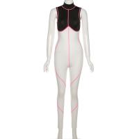 China new women Patchwork color Yoga Set ladies skinny Sportswear Fitness Gym Active Wear Push-up Splice Workout one piece Sports Suit for sale