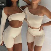 China Autumn Ladies Sports Outfit Sexy Stretch  Polyester Material Long Sleeve for sale