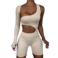 China Autumn Ladies Sports Outfit Sexy Stretch  Polyester Material Long Sleeve for sale