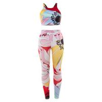 China Workout  Ladies Sports Outfit Breathable Polyester Material Sleeveless for sale