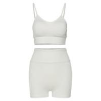 China Solid Color Ladies Sports Outfit Seamless O Neck  Collar For Gym for sale
