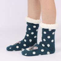 China wholesale Warm double layer Leopard grain socks thick custom winter ladies non-slip slipper socks women home floor sock for sale