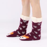 China 2021 Lovely adults chunky coral Christmas Slipper Socks Cozy Warm home Floor Socks winter socks for women for sale