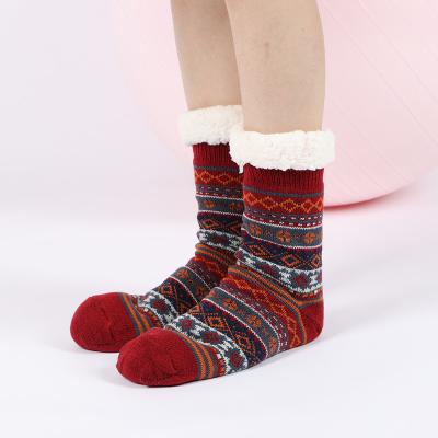 China female soft skin-friendly socks antiskid colorful stripe patchwork color socks comfortable casual socks for sale
