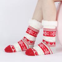 China female new design non-slip socks mid-length knitted socks with cute animal and heart pattern non skid fashion socks for sale