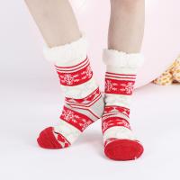 China female new design non-slip socks mid-length knitted socks with cute animal and heart pattern non skid fashion socks for sale