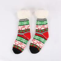China female new design non-slip socks mid-length knitted socks with cute animal and heart pattern non skid fashion socks for sale