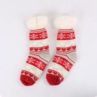 China female new design non-slip socks mid-length knitted socks with cute animal and heart pattern non skid fashion socks for sale