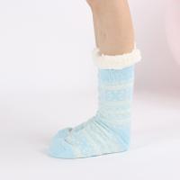 China hot sales women winter warm socks with lots of colors antiskid socks mid-length knitted thick socks for sale