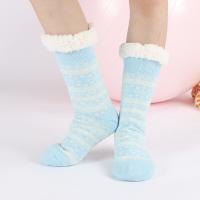 China hot sales women winter warm socks with lots of colors antiskid socks mid-length knitted thick socks for sale