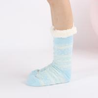China hot sales women winter warm socks with lots of colors antiskid socks mid-length knitted thick socks for sale