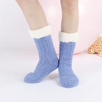 China female new mid-length non-slip socks polyester fluffy socks solid color socks with fine good workmanship for sale