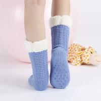 China female new mid-length non-slip socks polyester fluffy socks solid color socks with fine good workmanship for sale