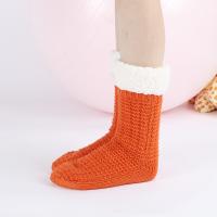 China female new mid-length non-slip socks polyester fluffy socks solid color socks with fine good workmanship for sale