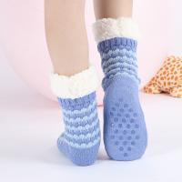 China hot sales women anti-slip socks knitted socks with fashion pattern winter thick casual socks for sale