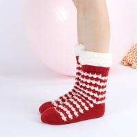 China hot sales women anti-slip socks knitted socks with fashion pattern winter thick casual socks for sale