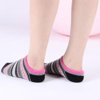 China women new soft stripe pattern patch color socks non-slip knitted ankle-length sweat absorbed socks for sale
