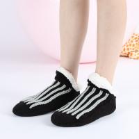 China 2021 ladies ankle-length short antiskid soft knitted designer socks with stripe pattern women fuzzy fashion Socks for sale