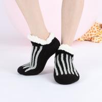 China 2021 ladies ankle-length short antiskid soft knitted designer socks with stripe pattern women fuzzy fashion Socks for sale
