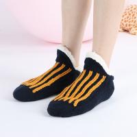 China 2021 ladies ankle-length short antiskid soft knitted designer socks with stripe pattern women fuzzy fashion Socks for sale
