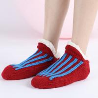 China 2021 ladies ankle-length short antiskid soft knitted designer socks with stripe pattern women fuzzy fashion Socks for sale