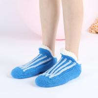 China 2021 ladies ankle-length short antiskid soft knitted designer socks with stripe pattern women fuzzy fashion Socks for sale