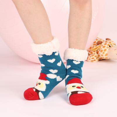 China new design ladies anti-slip socks breathable knitted socks with heart pattern warm casual ankle socks for sale