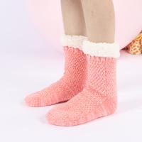 China hot sales Winter Fur  Knit Anti Slip Grippers Slipper Sock Ladies House solid color floor sock Carpet Socks for sale