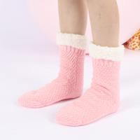 China hot sales Winter Fur  Knit Anti Slip Grippers Slipper Sock Ladies House solid color floor sock Carpet Socks for sale