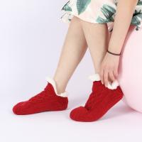 China new arrival adult warm soft thick house shoes cosy home sleep floor fuzzy slipper women winter fluffy socks for sale