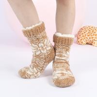 China new design ladies house Indoor Slipper Socks Women Christmas Fuzzy Cute Fluffy Socks solid color soft floor shoes for sale