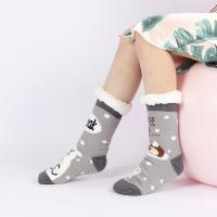 China Women Winter Christmas Warm Comfortable Sherpa Lined Cozy Thermal Fuzzy Slipper Fluflly slipper Socks for sale