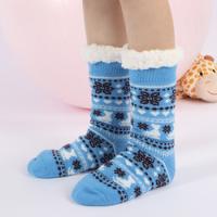 China hot sales ladies slipper socks with fashion pattern anti-skid home wear socks with faux fur lined women fuzzy socks for sale