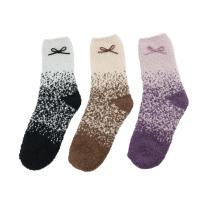 China 6 colors cute bow-knot knitted winter thick warm women slipper socks china sock wholesale for sale