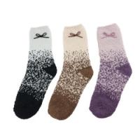 China 6 colors cute bow-knot knitted winter thick warm women slipper socks china sock wholesale for sale