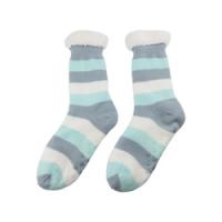 China Breathable Fresh Strip Warm Socks Faux Fur Winter Women  Anti Slip for sale