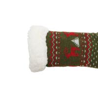 China Christmas Reindeer Spots Ladies Slipper Socks Faux Fleece Lined Home Warm for sale