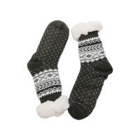 China Snowflake Knit Women Thick Sherpa Fleece Lined Thermal Fuzzy  Home Socks for sale