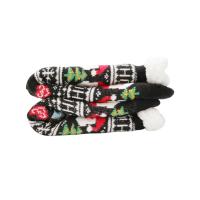 China Microfiber Polyester Ladies Slipper Socks Santa Claus Fluffy Fuzzy for sale