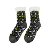 China Multicolor Leopard Cotton Crew Slipper Socks Winter Colorful Home Slipper Socks for sale