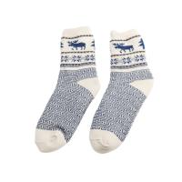 China Non Slip  Ladies Slipper Socks Reindeer Fleece Warm Fuzzy And Soft for sale