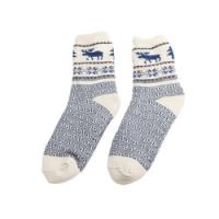 China Non Slip  Ladies Slipper Socks Reindeer Fleece Warm Fuzzy And Soft for sale