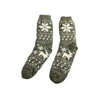 China Fleece Lined Ladies Slipper Socks Thermal Fuzzy Breathable For Winter for sale