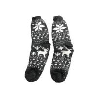 China Fleece Lined Ladies Slipper Socks Thermal Fuzzy Breathable For Winter for sale