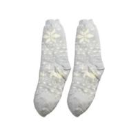China Fleece Lined Ladies Slipper Socks Thermal Fuzzy Breathable For Winter for sale