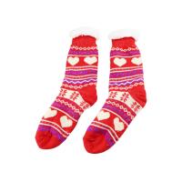 China Thick Warm Knit Fuzzy Fluffy Slipper Socks Home Indoor Sherpa Lining Slipper Socks for sale