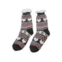 China Thick Warm Knit Fuzzy Fluffy Slipper Socks Home Indoor Sherpa Lining Slipper Socks for sale