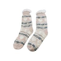 China Thick Warm Knit Fuzzy Fluffy Slipper Socks Home Indoor Sherpa Lining Slipper Socks for sale