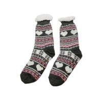 China Thick Warm Knit Fuzzy Fluffy Slipper Socks Home Indoor Sherpa Lining Slipper Socks for sale