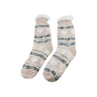 China Thick Warm Knit Fuzzy Fluffy Slipper Socks Home Indoor Sherpa Lining Slipper Socks for sale